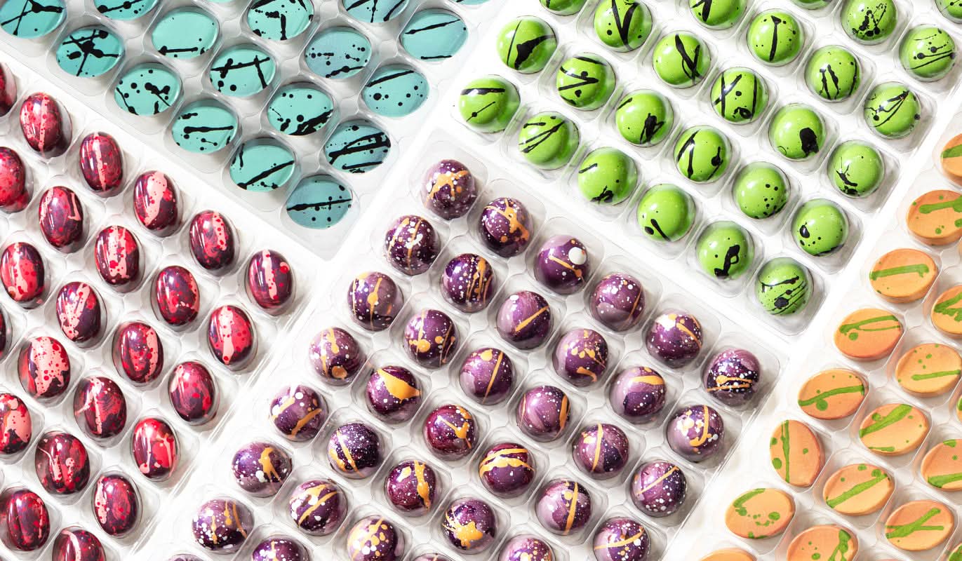 Kate Weiser Hand-Painted Chocolate Bonbon Party Tray – Kate Weiser ...