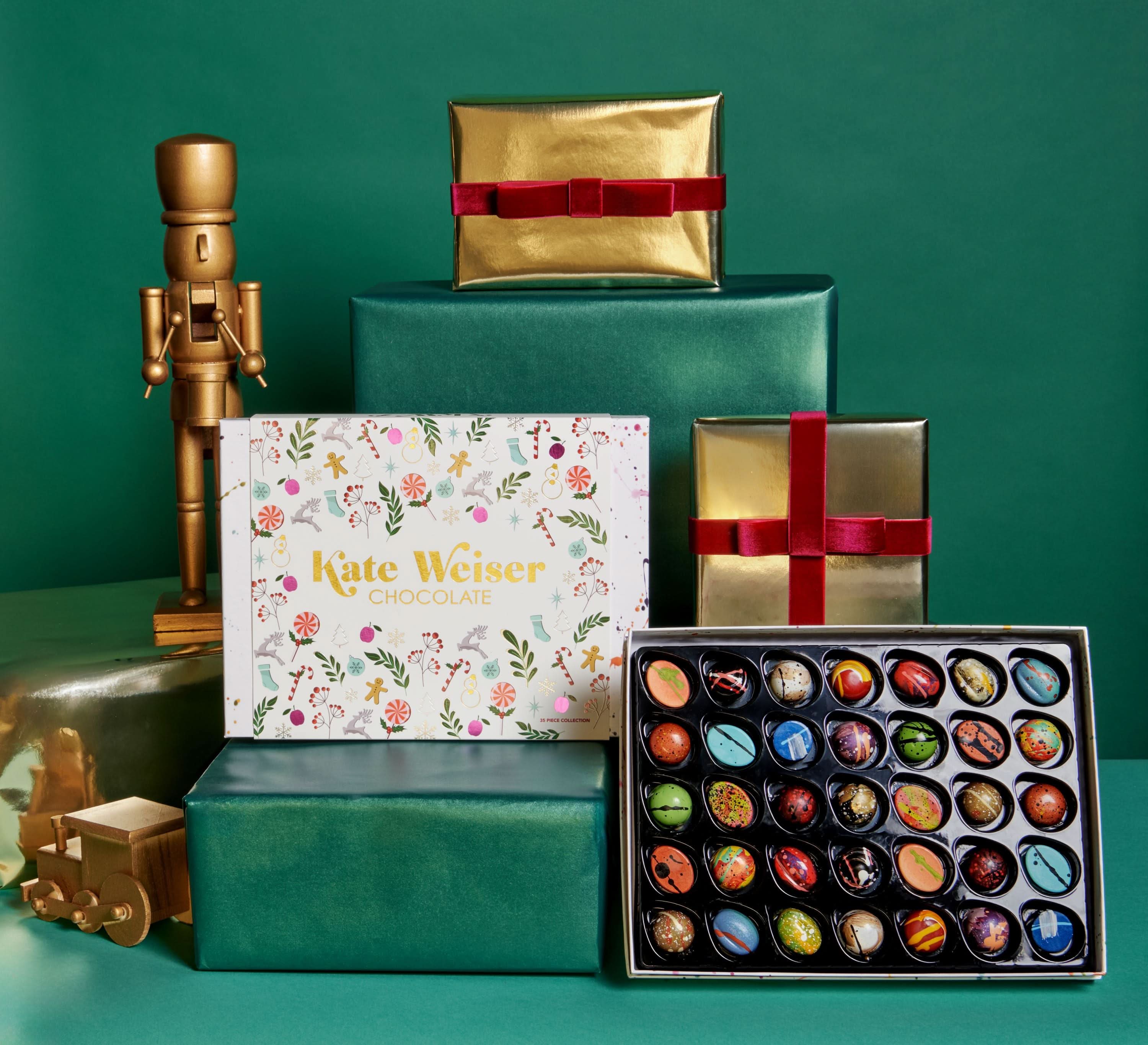 Holiday Artist Collection | 35 piece gift box – Kate Weiser Chocolate